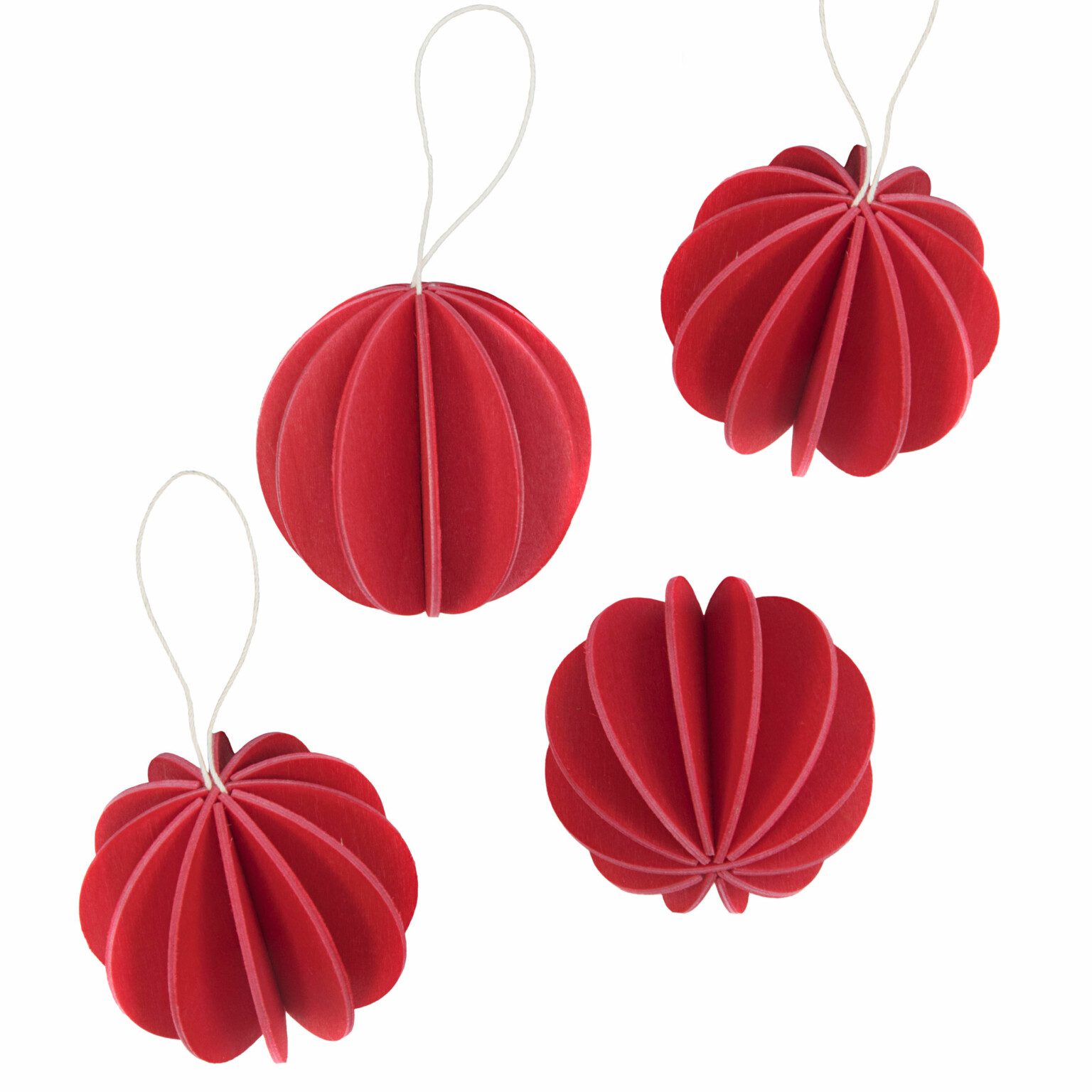 The Original Lovi Baubles 6cm, 4pcs | Wooden Baubles | Lovi